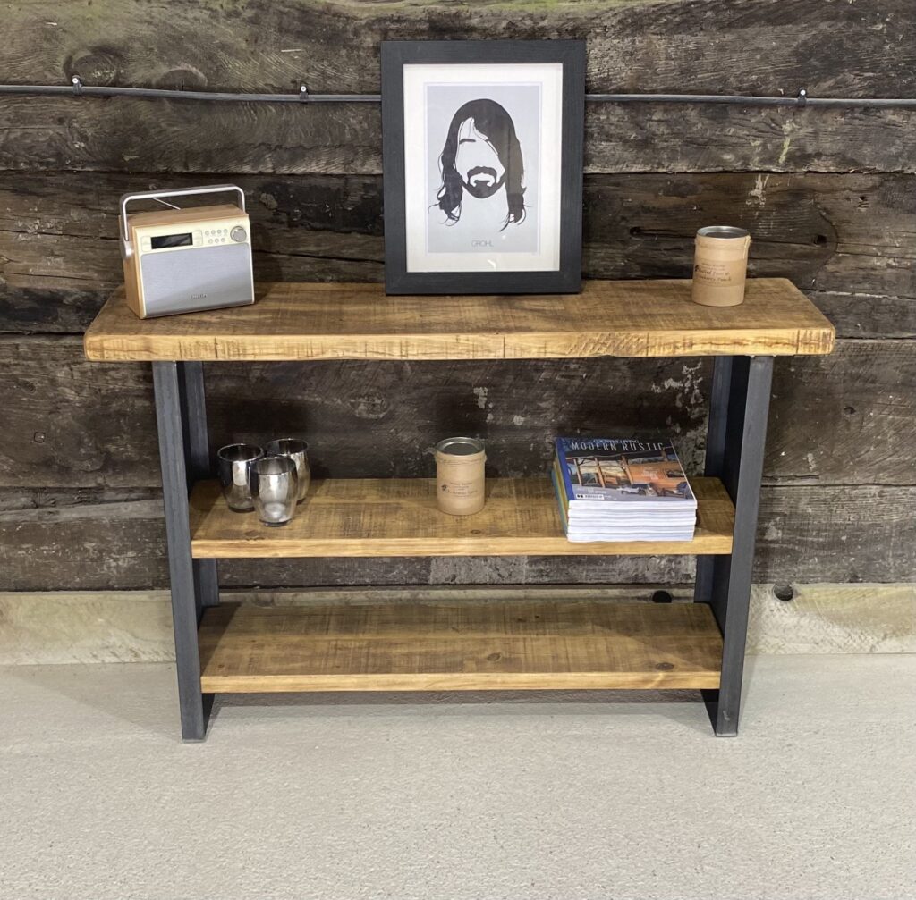 Industrial Console Table with Three Shelves - Storm Interiors